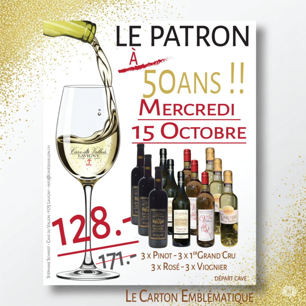 12 bouteilles vins emblématiquesQue 50 cartons ! pas un seul de plus